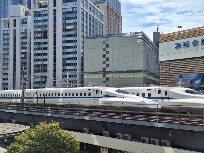 Enjoy Shinkansen Views from the 3rd Floor Terrace at Tokyo Kotsu Kaikan ...